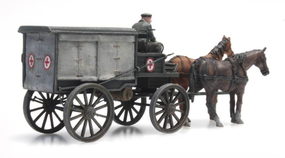WWI Ambulance 1:87 Ready-Made, Painted - John Ayrey Die Casts