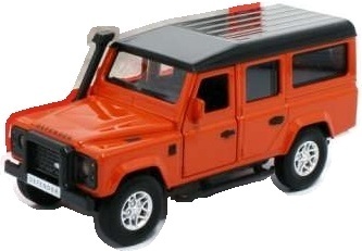 Land Rover Defender 110 - Tangiers Orange Pull Back - John Ayrey Die Casts