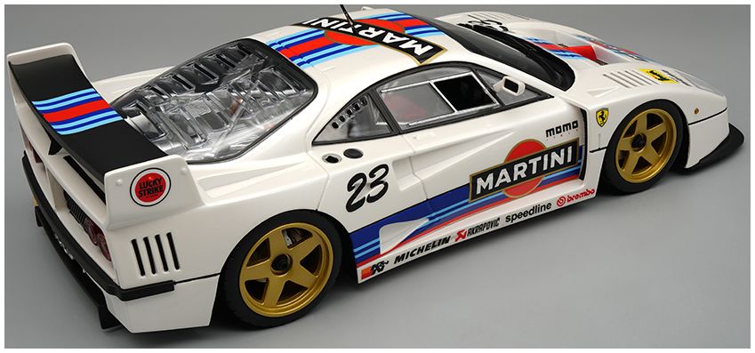 Ferrari F40 LM 1996 White Martini Version w/5 Spoke Gold Rims - John ...