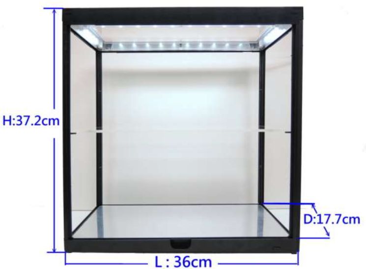 Double Led Lit Showcase Holds 2 x 1/18th Black - John Ayrey Die Casts