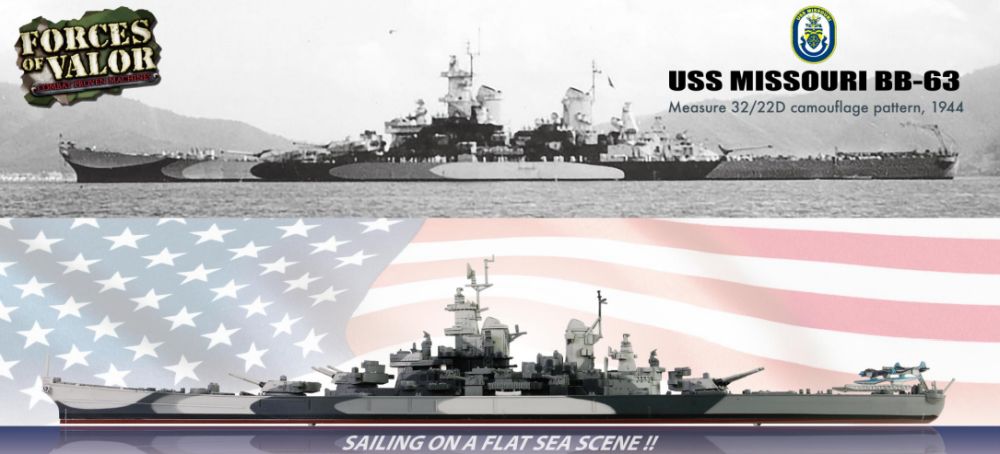 USS Missouri Iowa Class Battleship (BB-63) (Waterline Series) Meausre ...