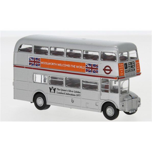 AEC Routemaster, silver Jubilee, 1977 Woolworths (Route 1 Marylebone ...