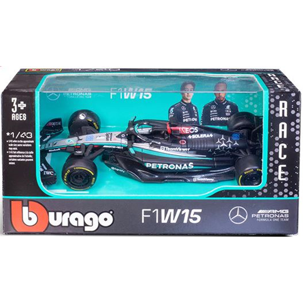 Mercedes AMG W15 F1 2024 Russell Card Box - John Ayrey Die Casts