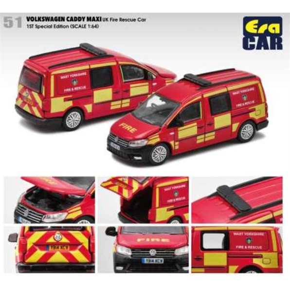 VW Caddy Maxi West Yorkshire Fire Rescue Car Red/Yellow 1st Special ...