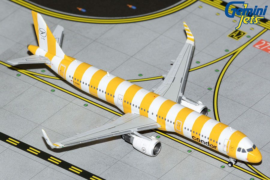 Airbus A321 Condor D-AIAD New Livery Sunshine Yellow Stripes - John ...