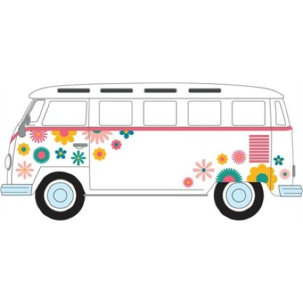 VW Type 2 (T1) Samba Bus 1964 Flower Power - John Ayrey Die Casts
