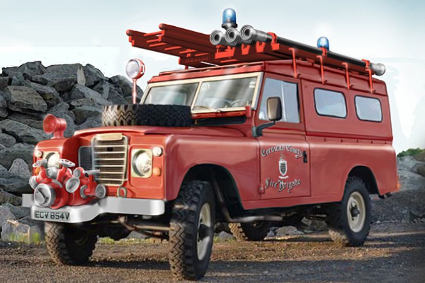 Land Rover Fire Truck - John Ayrey Die Casts