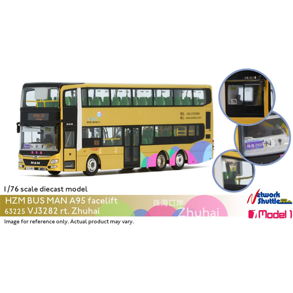 HZM Bus Man A95 12m VJ3282 Zhuhai - John Ayrey Die Casts
