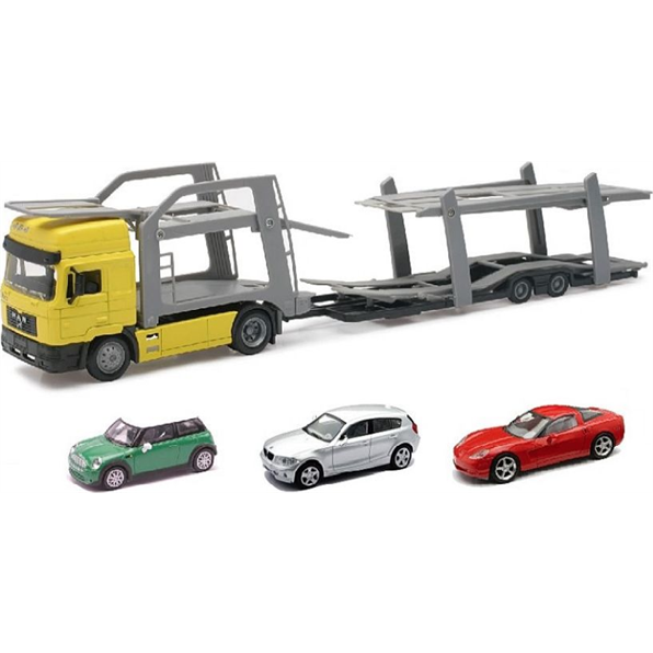 MAN F2000 Twin Car Transporter w/Mini Cooper, BMW 1 Series, Chevrolet ...