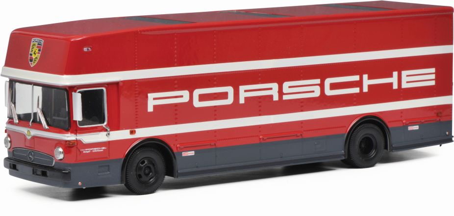 Mercedes Benz Porsche Racing Transporter R Red - John Ayrey Die Casts