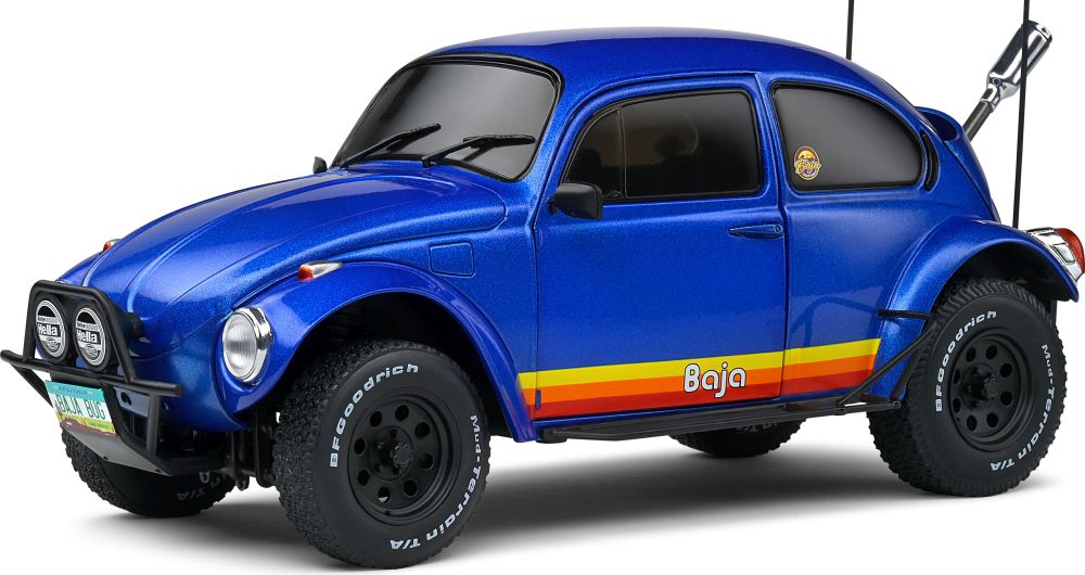 VW Beetle Baja Metallic Blue 1975 - John Ayrey Die Casts