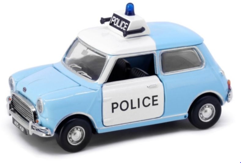 Austin Mini UK Police Car (Blue) - John Ayrey Die Casts