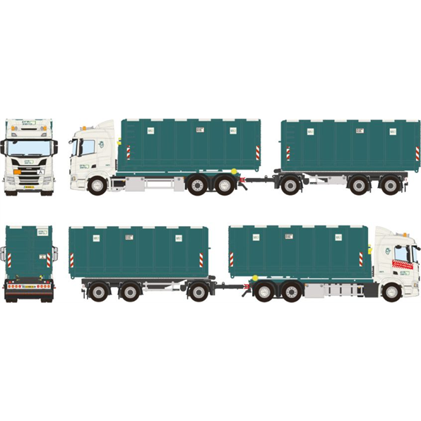 Scania R Normal CR20N 6x2 Tag Axle Riged Combi Truck w/Hooklift ...