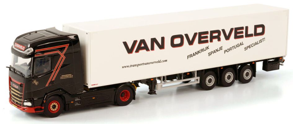 DAF XG+ 4x2 Box Trailer 3 Axle 'Van Overveld' - John Ayrey Die Casts
