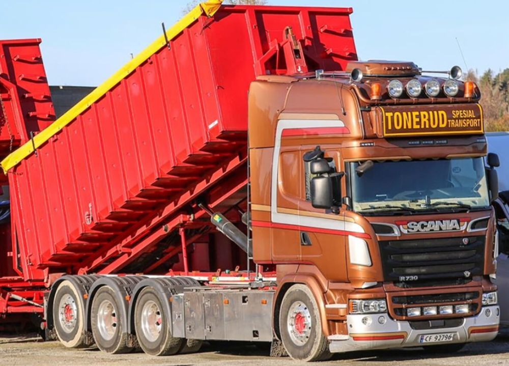 Scania R6 Topline 8x4 Riged Truck w/Hooklift + Container 40M3 'Tonerud ...