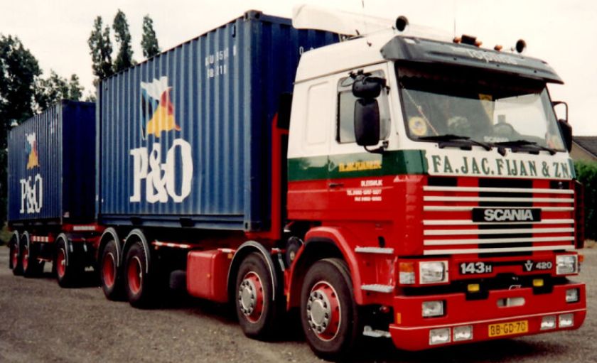 Scania 3 Series 8x2 Tag Axle Riged Drawbar Container Combi + 2 x ...