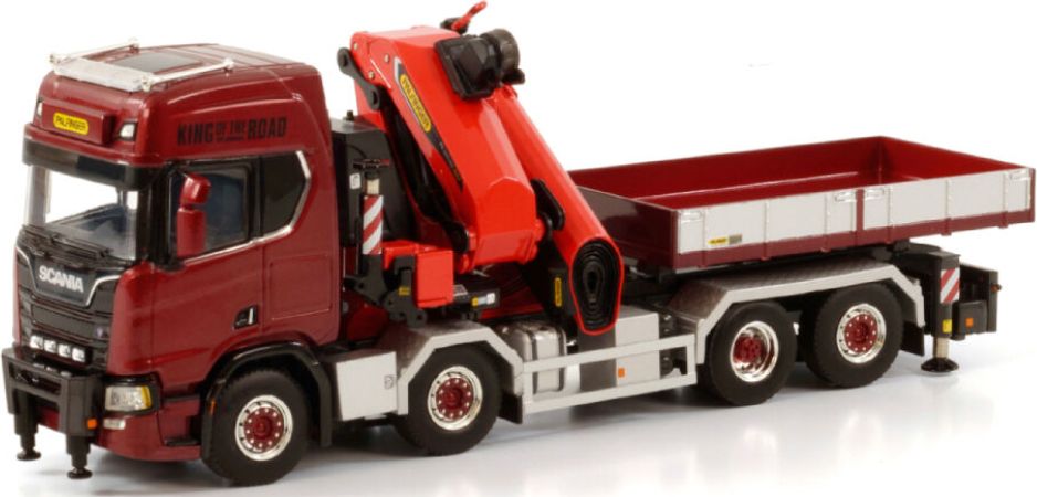 Scania R Highline CR20H 8x4 Swap Body Red w/Palfinger PK 135.002 TEC7 ...